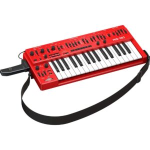 behringer ms-1-rd analog synthesizer with handgrip - red