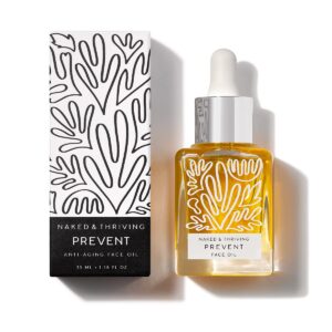 naked & thriving prevent anti-aging facial oil - vegan, naturally-derived skin care & face oil (1.18 oz/35 ml)