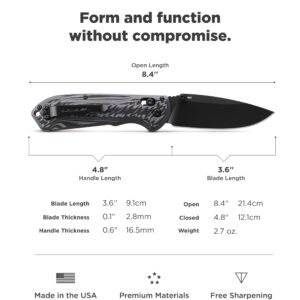 Benchmade - Freek 560BK-1 EDC Knife with Gray/Black G10 Handle (560BK-1)