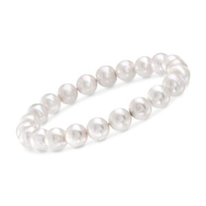 ross-simons 8-8.5mm cultured pearl stretch bracelet. 7 inches