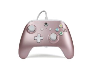 manette de jeu filaire powera pour xbox one (rose), manette filaire xbox one or ro