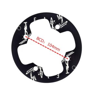 UPANBIKE Mountain Bike Chainring Guard BCD 104mm Aluminum Alloy Chainring Protector Cover for 32~34T Bicycle Chainring Sprockets