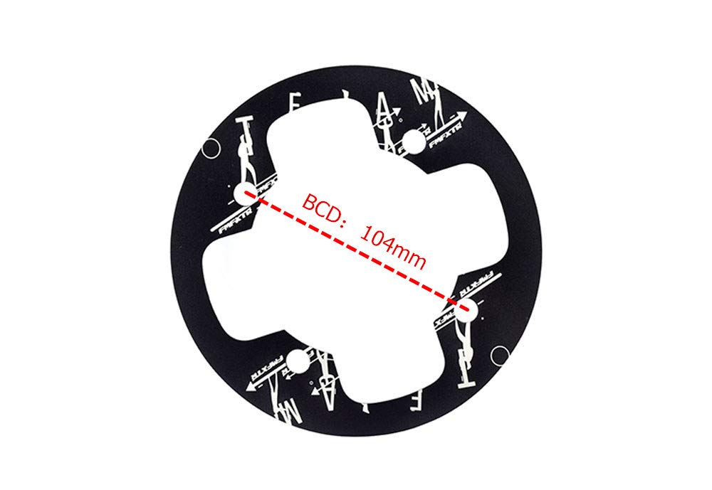 UPANBIKE Mountain Bike Chainring Guard BCD 104mm Aluminum Alloy Chainring Protector Cover for 32~34T Bicycle Chainring Sprockets