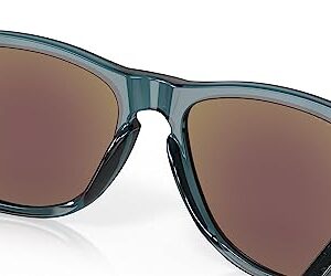 Oakley OO9013 Square Sunglasses, Crystal Black/Prizm Sapphire Iridium Polarized, 55 mm