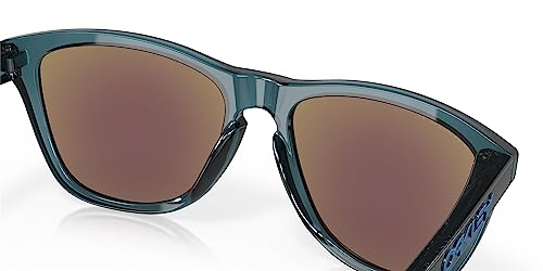 Oakley OO9013 Square Sunglasses, Crystal Black/Prizm Sapphire Iridium Polarized, 55 mm