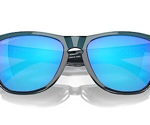 Oakley OO9013 Square Sunglasses, Crystal Black/Prizm Sapphire Iridium Polarized, 55 mm