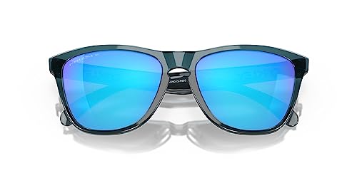 Oakley OO9013 Square Sunglasses, Crystal Black/Prizm Sapphire Iridium Polarized, 55 mm