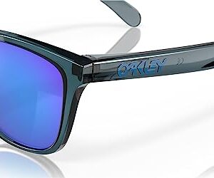 Oakley OO9013 Square Sunglasses, Crystal Black/Prizm Sapphire Iridium Polarized, 55 mm