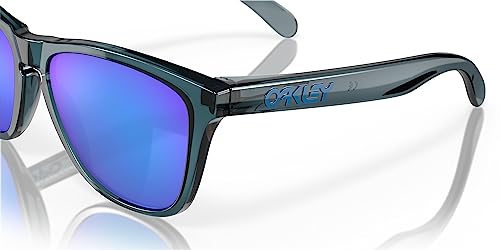 Oakley OO9013 Square Sunglasses, Crystal Black/Prizm Sapphire Iridium Polarized, 55 mm