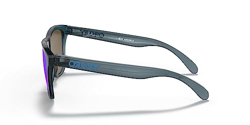 Oakley OO9013 Square Sunglasses, Crystal Black/Prizm Sapphire Iridium Polarized, 55 mm