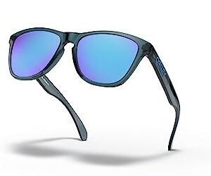 Oakley OO9013 Square Sunglasses, Crystal Black/Prizm Sapphire Iridium Polarized, 55 mm