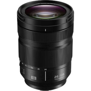 panasonic lumix s 24-105mm f4 lens, full-frame l mount, optical image stabilizer and rugged dust/splash/freeze-resistant s-r24105 (usa), black