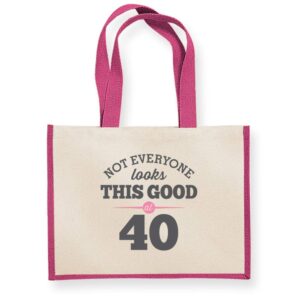 Design, Invent, Print! 40th Birthday Gift Bag Funny Gift for Women Tote Shopping Age 40 Present 16.5 x 13 x 7.5 inches