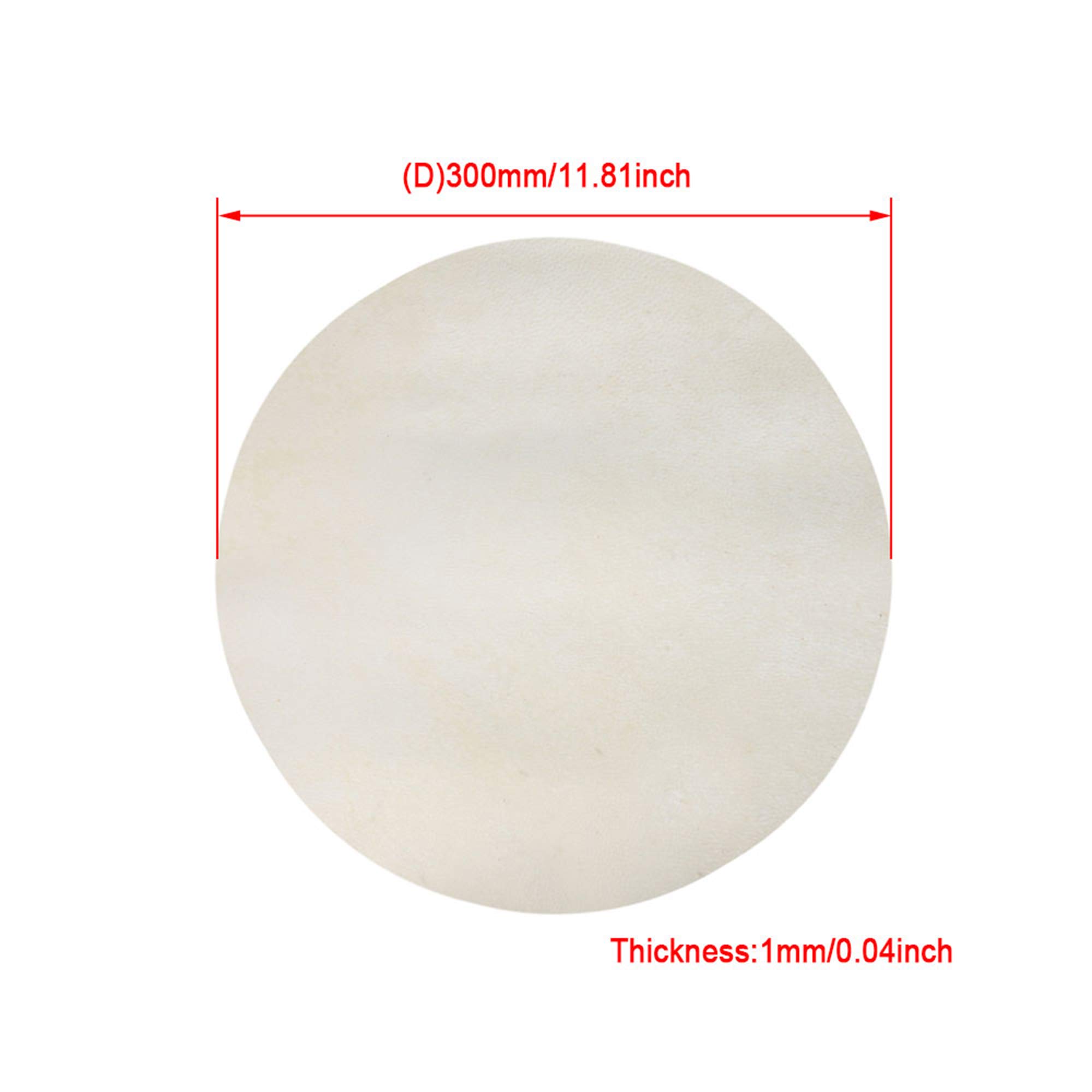 Mxfans 30x30x0.1cm Beige Head Drum Round Shape Drum Head for Bongo Replacement Instrument Accessory