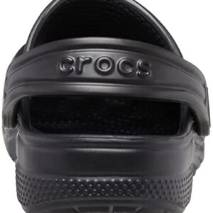 Crocs Unisex-Child Classic Clogs, Black, 4 Big Kid