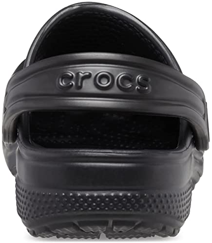 Crocs Unisex-Child Classic Clogs, Black, 4 Big Kid