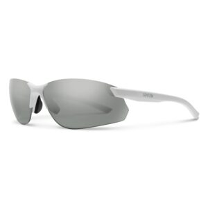 smith parallel max 2 sport & performance sunglasses - matte white | polarized platinum mirror