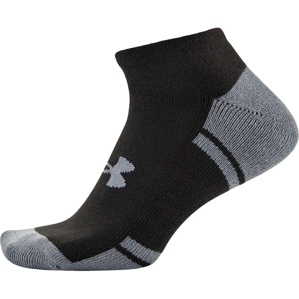 Under Armour Resistor 3.0 No Show Sock - 6-Pack - Men's Black/Graphite, 10.0-13.0