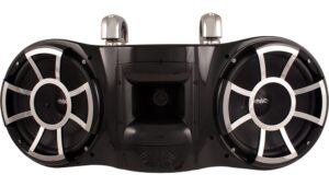 wet sounds rev 410 swivel clamp tower speaker, fits 1-7/8in to 3in pipes - black (renewed)