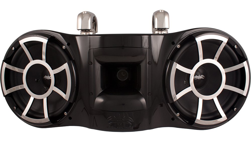 Wet Sounds REV 410 Swivel Clamp Tower Speaker, fits 1-7/8in to 3in Pipes - Black (Renewed)