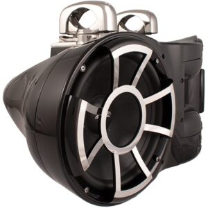 Wet Sounds REV 410 Swivel Clamp Tower Speaker, fits 1-7/8in to 3in Pipes - Black (Renewed)