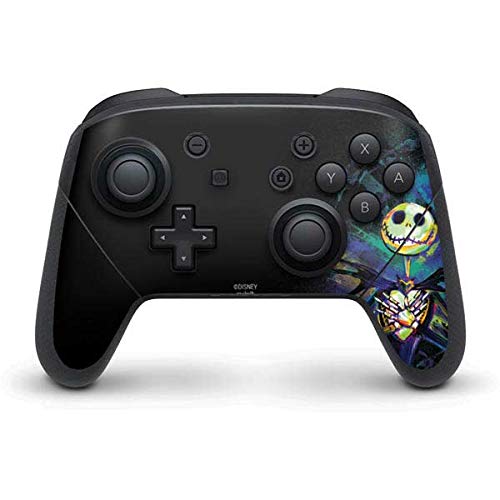 Skinit Decal Gaming Skin Compatible with Nintendo Switch Pro Controller - Officially Licensed Disney The Nightmare Before Christmas Jack Skellington Art Design