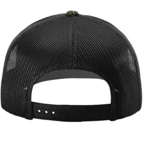 Running Partner Richardson 112 112P Trucker Mesh Snapback Hat Curved Bill with NoSweat Hat Liner (Adjustable Snapback RT Colorway, RT Original/Black)