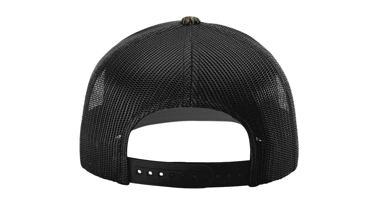 Running Partner Richardson 112 112P Trucker Mesh Snapback Hat Curved Bill with NoSweat Hat Liner (Adjustable Snapback RT Colorway, RT Original/Black)