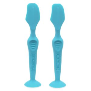 dr. talbots silicone diaper cream brush with suction base, aqua (2 pack)