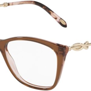 Tiffany & Co. Eyeglasses TF2160B TF/2160/B 8255 Brown/Pink Optical Frame 54mm, Brown/Grey/Pink, Lens-54 Bridge-17 B-43.5 ED-60.0 Temple-140