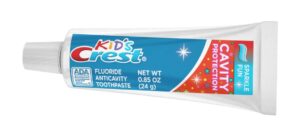 kid’s crest cavity protection sparkle fun toothpaste .85 ounce (12 pack) | sparkle fun flavor with fluoride | travel size anticavity paste (b07nbr4lcb)