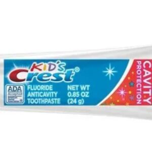 Kid’s Crest Cavity Protection Sparkle Fun Toothpaste .85 Ounce (12 Pack) | Sparkle Fun Flavor with Fluoride | Travel Size Anticavity Paste (B07NBR4LCB)