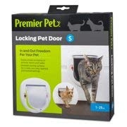 Premier Pet Locking Pet Door - 4-Way Lock, For Pets Up to 25 lbs, Energy Efficient with Weather Stripping, Clear Hard Flap, Easy DIY Installation