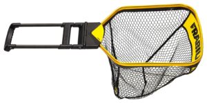 frabill trophy haul bearclaw 1418 fishing net, one hand designed landing net with built in light, black and gold (frbnx14l)