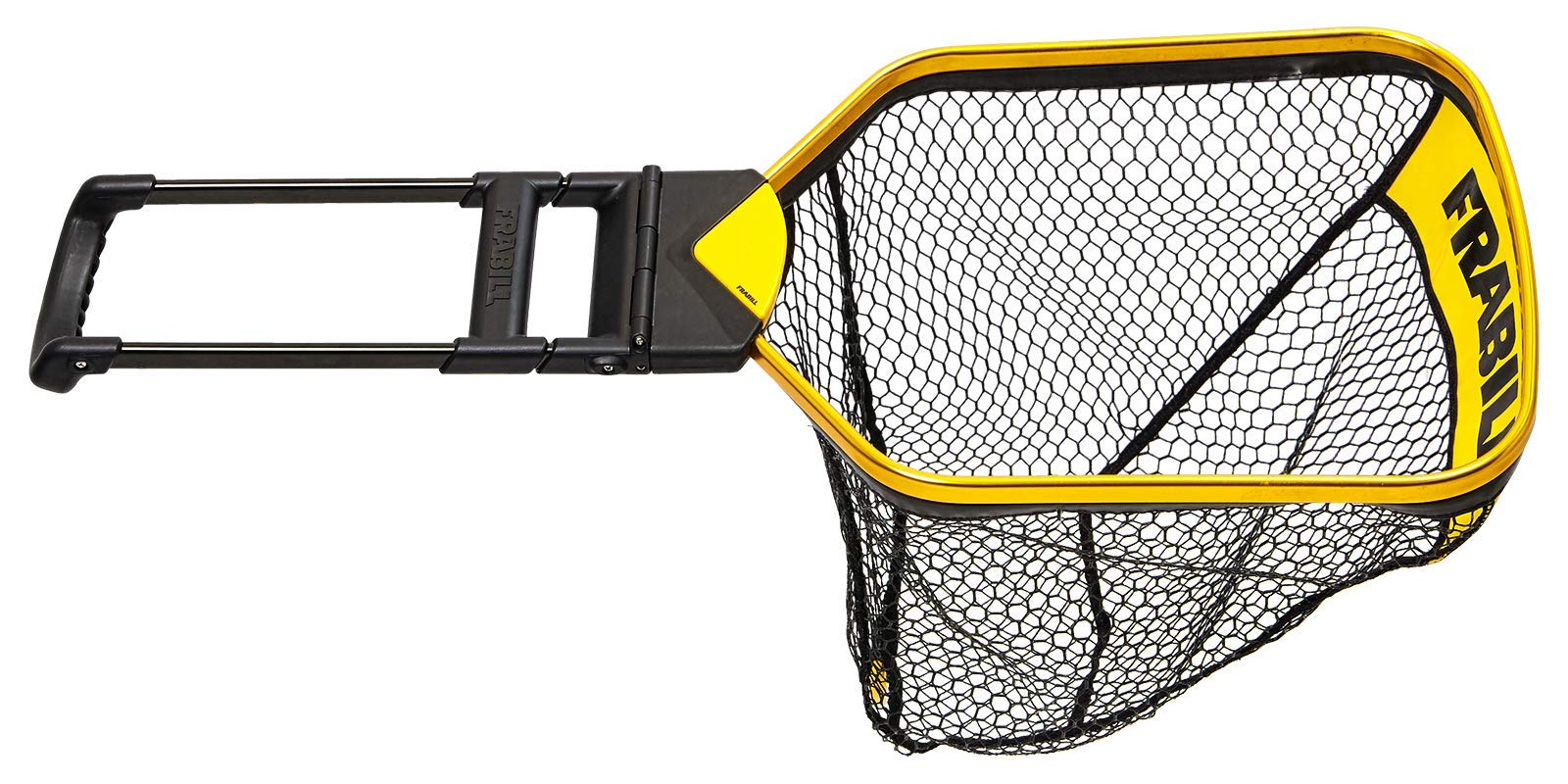 Frabill Trophy Haul Bearclaw 1418 Fishing Net, One Hand Designed Landing Net with built in Light, Black and Gold (FRBNX14L)