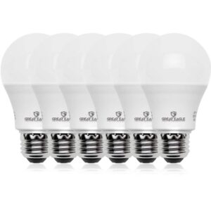 great eagle lighting corporation 100w equivalent led a19 light bulb daylight 5000k dimmable ul listed (6-pack)