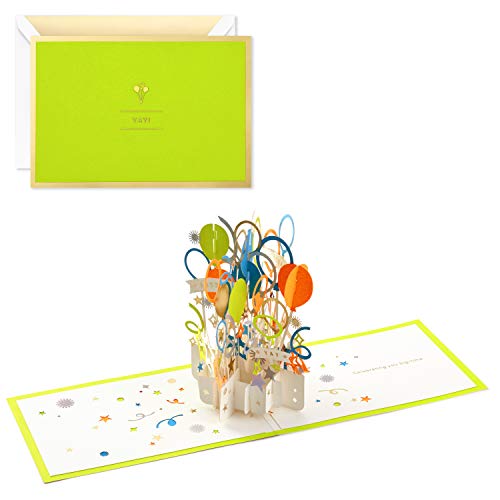 Hallmark Signature Paper Wonder Pop Up Congratulations Card, Fathers Day Card, or Birthday Card (Celebrate) (1299RZH1130)