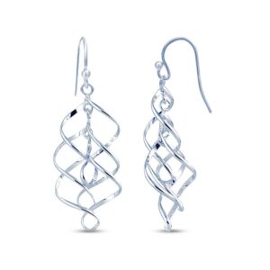 Infinity Knot Drop Dangle Earrings - 925 Sterling Silver for Women and Teens