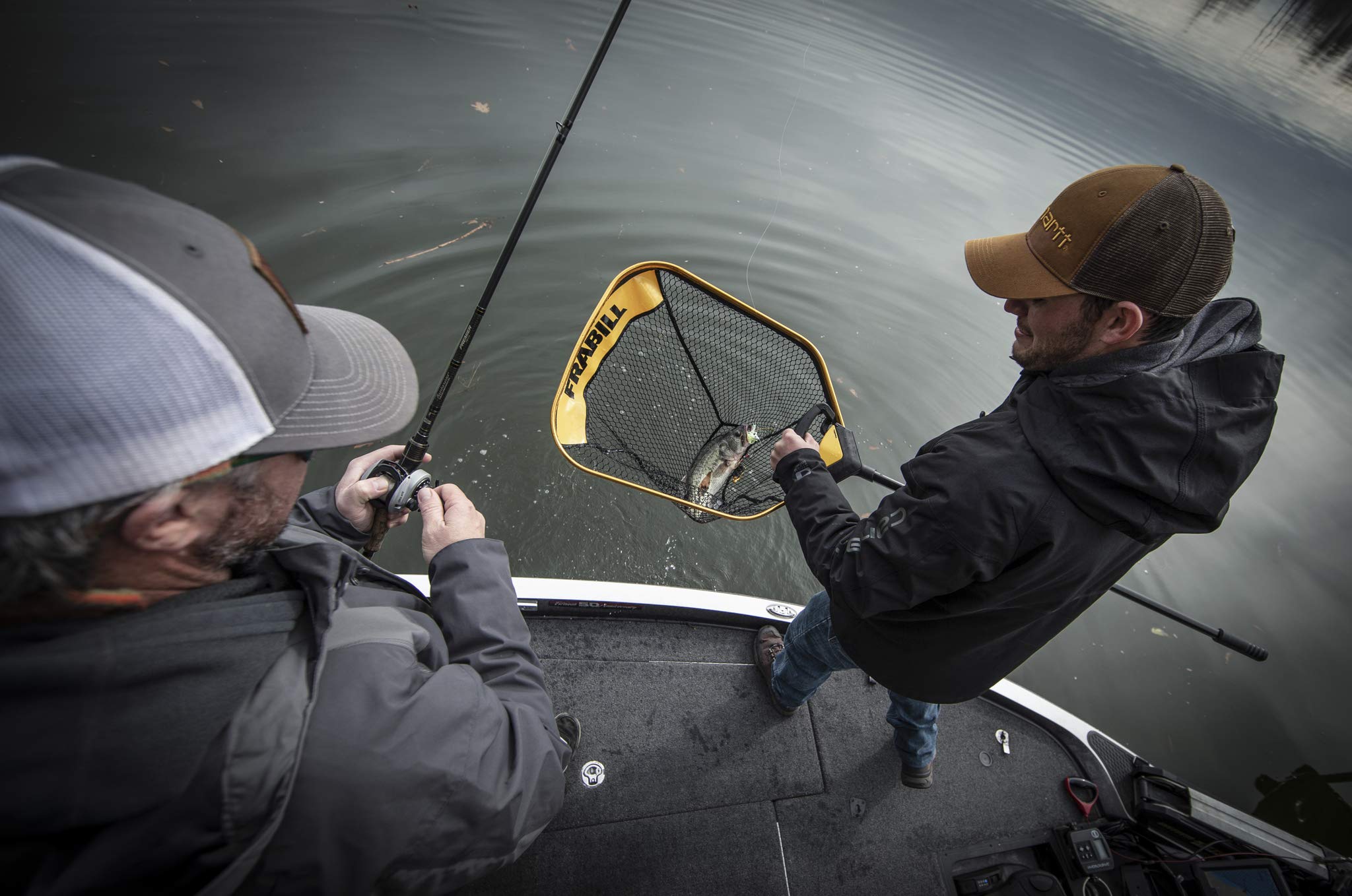 Frabill Trophy Haul 1821 Fishing Net, Black and Gold (FRBNX18S)