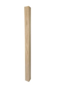 350 - blank newel post - 3 1/2" x 48" - simple modern design (red oak)