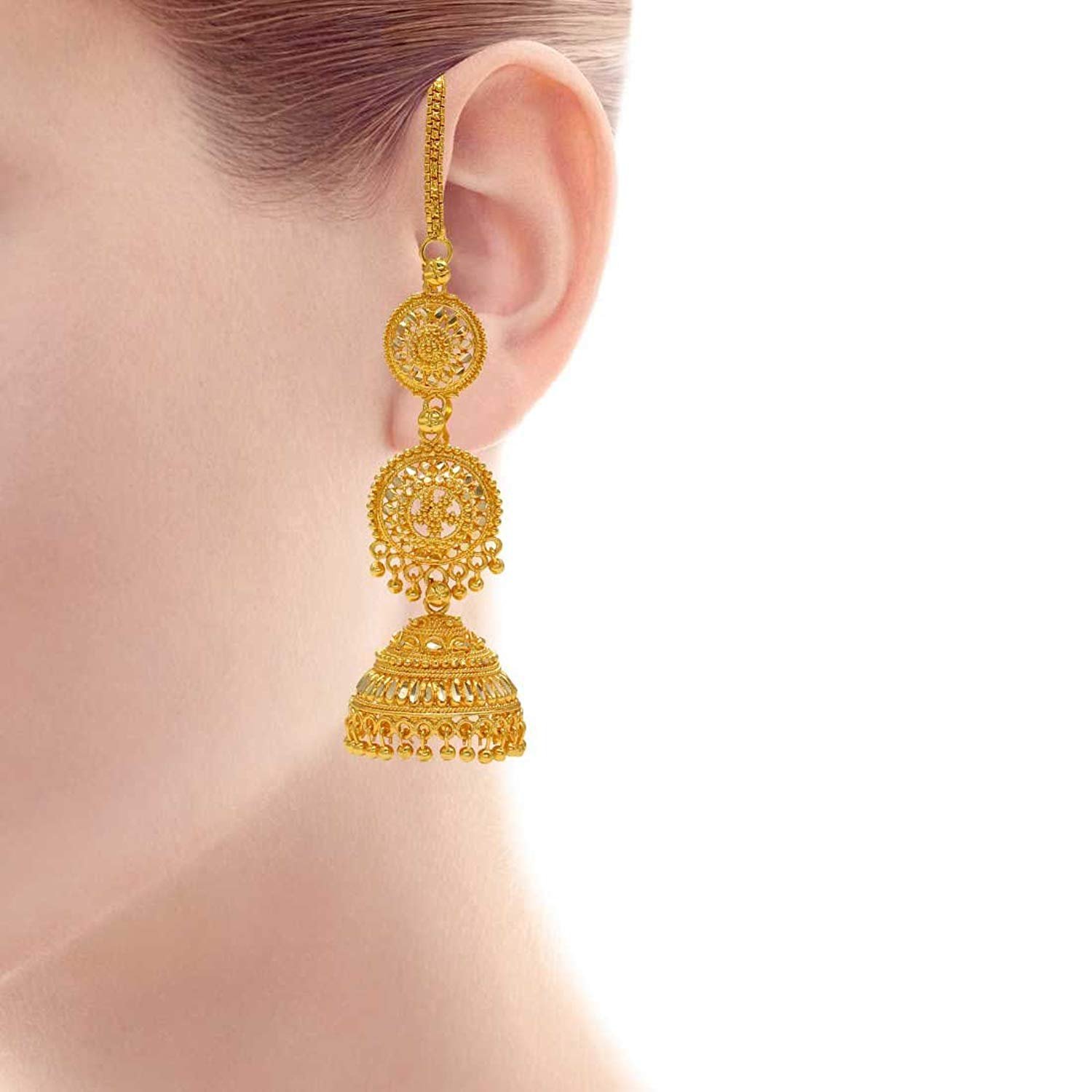 Jwellmart Gold Plated Alloy Jhumka Earrings for Women