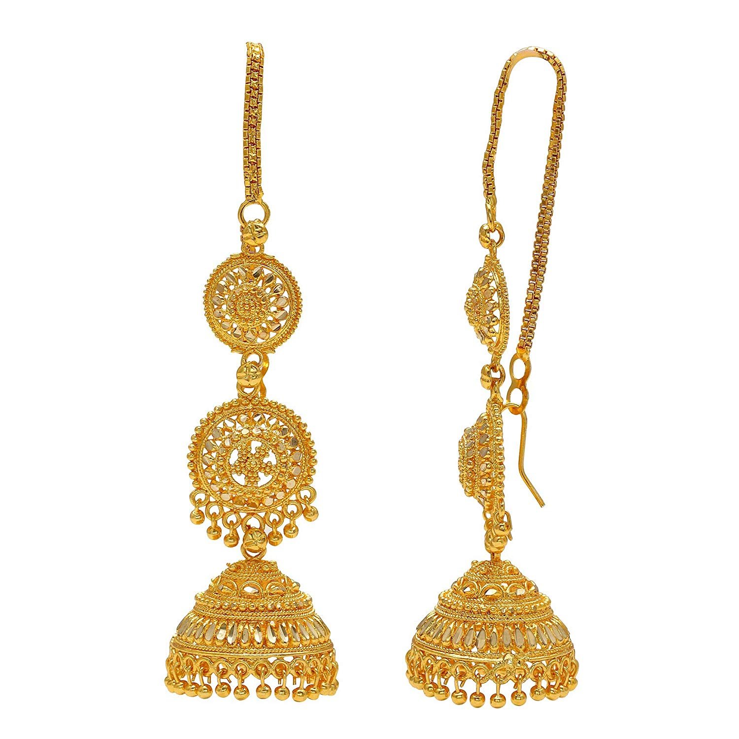 Jwellmart Gold Plated Alloy Jhumka Earrings for Women