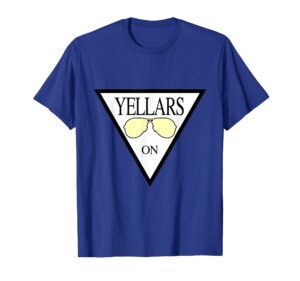 yellars on / aviator shirt | yellow sunglasses triangle logo