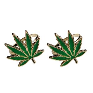 yooce 420 leaf ring jewelry, 2 pcs