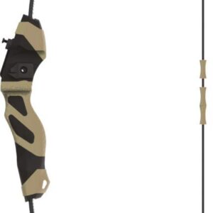 Barnett Quicksilver Recurve Bow, Youth Bow Ages 5-8, with 2 Fiberglass Arrows, in Mossy Oak Bottomland Camo