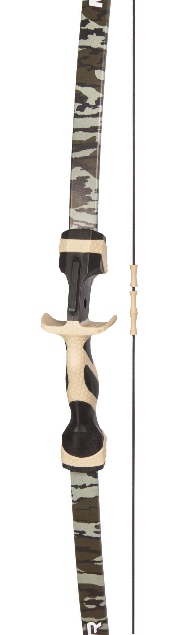 Barnett Quicksilver Recurve Bow, Youth Bow Ages 5-8, with 2 Fiberglass Arrows, in Mossy Oak Bottomland Camo