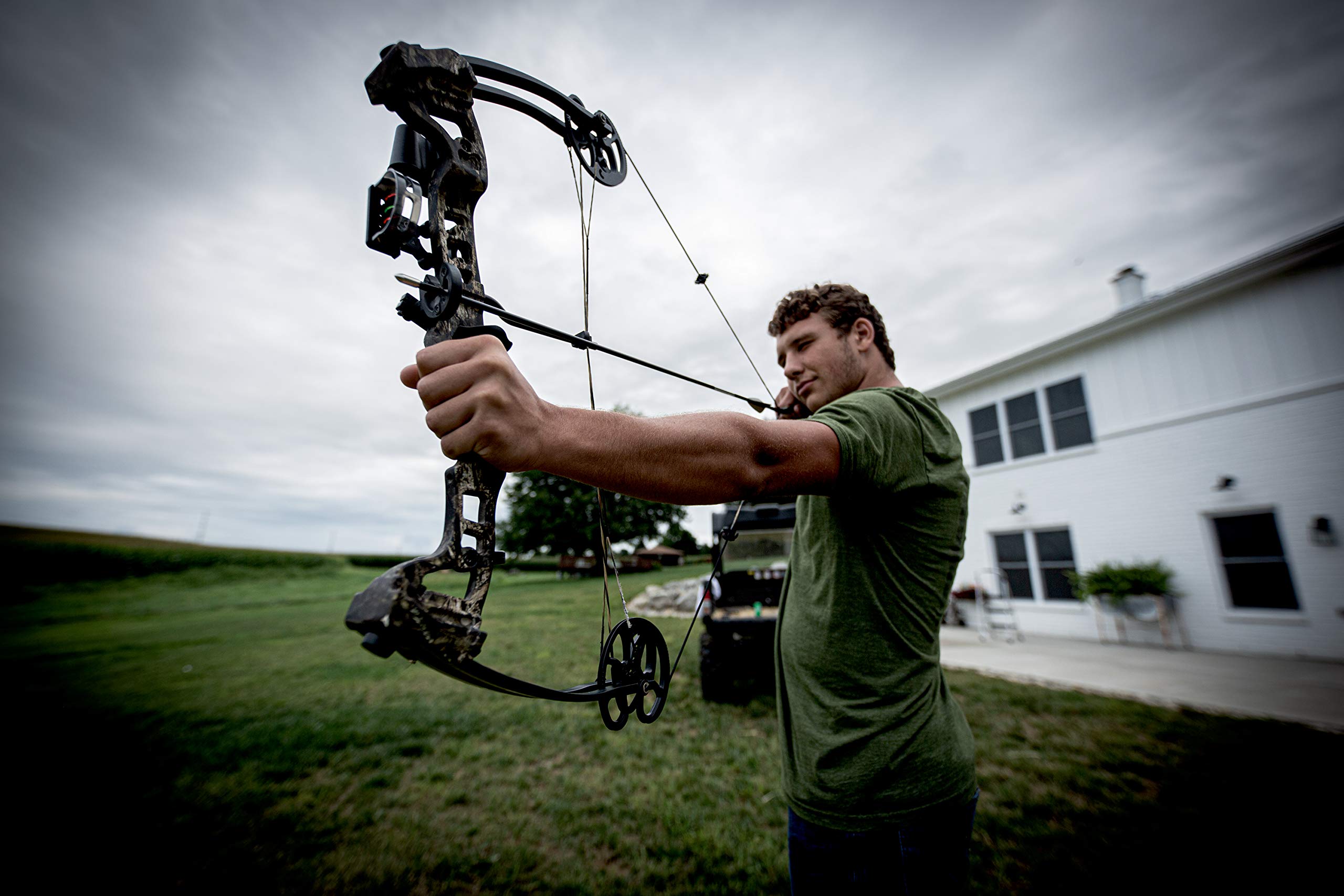 Barnett Vortex Compound Bow, Youth Bow for Teens,Attached Quiver, in Mossy Oak Break-Up Country