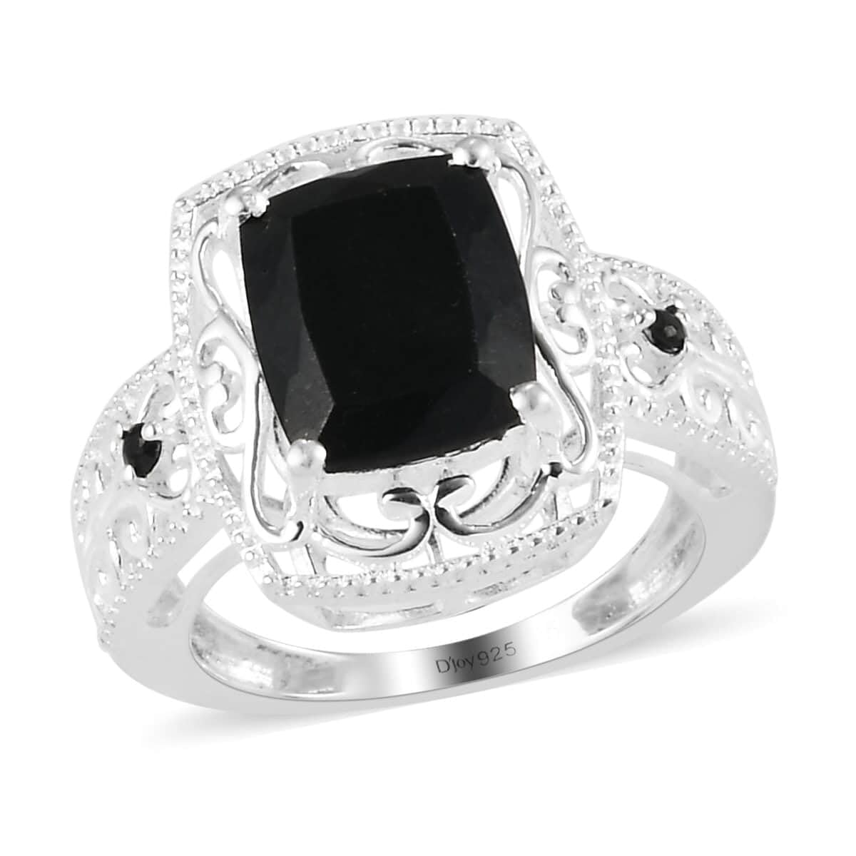 Shop LC Statement Ring for Women 925 Sterling Silver Black Tourmaline Black Spinel Jewelry Gifts for Women Size 8 Ct 2.49 Birthday Gifts