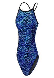 tyr dswa7a42028 swarm diamondfit swimsuit blue 28