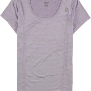 Reebok Womens Mini Burnout Basic T-Shirt, Purple, Small